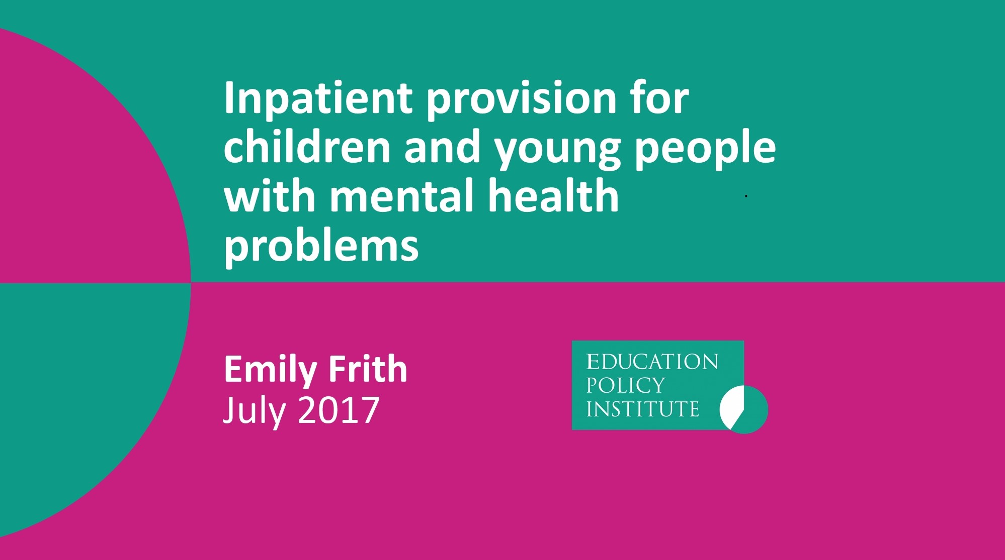 Children's mental health - inpatient care - Education Policy Institute