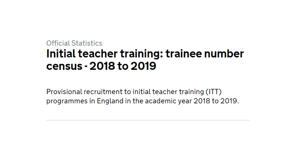 Teacher trainee numbers: what does the latest release tell us ...